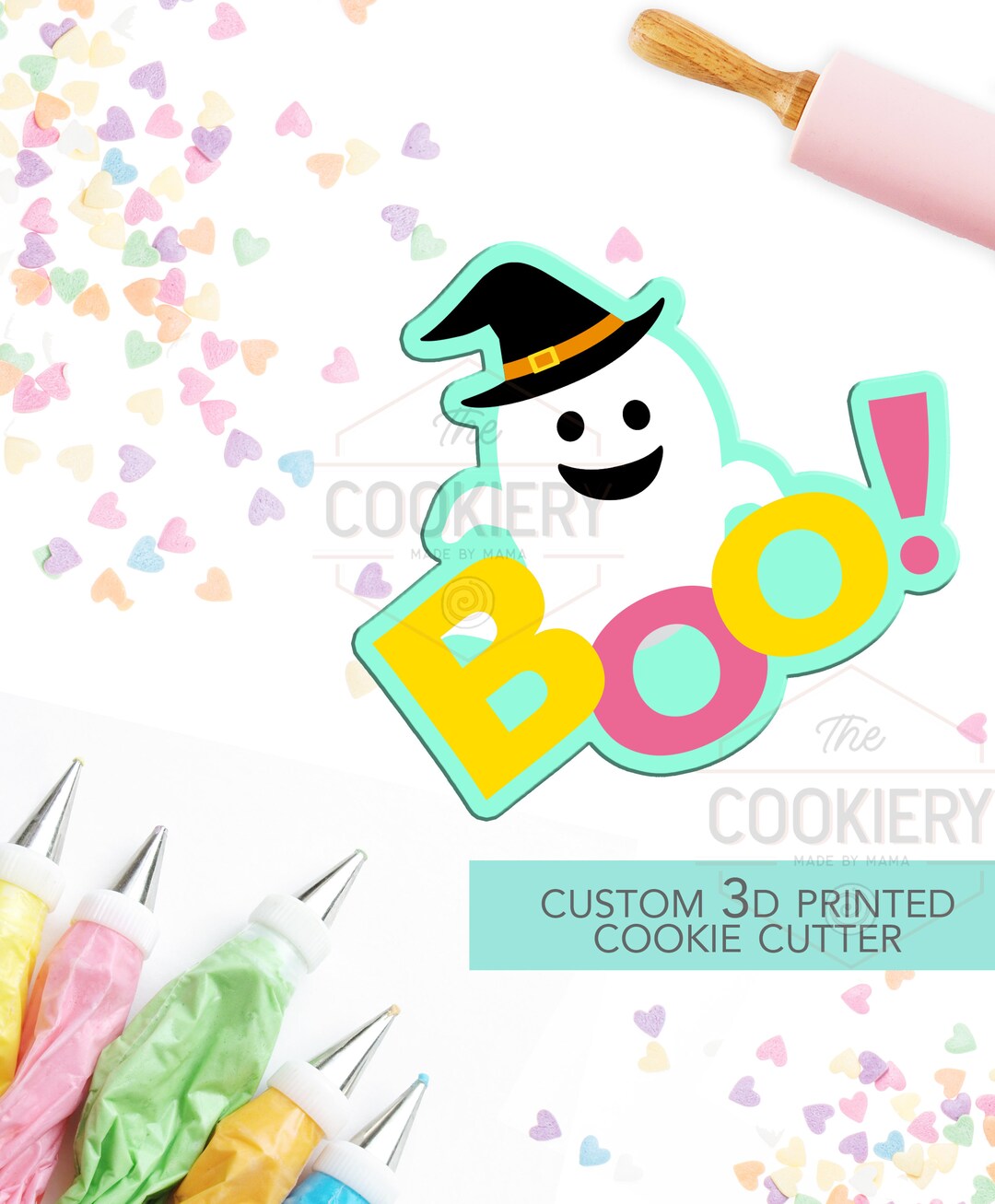 Boo Ghost Cookie Cutter - Halloween Ghost - Cookie Cutter - 3D Printed ...