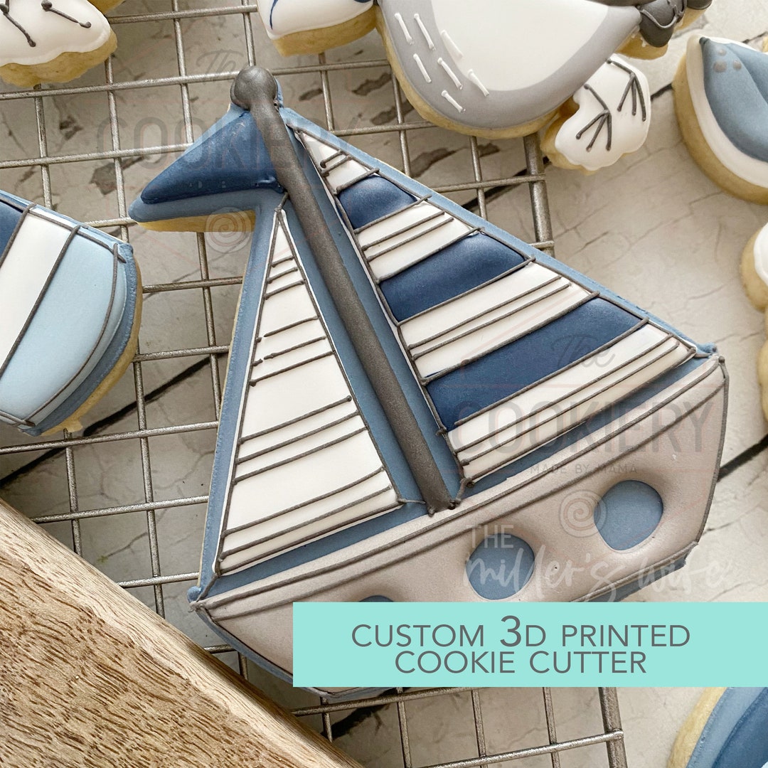 Sail Boat Cookie Cutter - Under the Sea Cookie Cutter - 3D Printed ...
