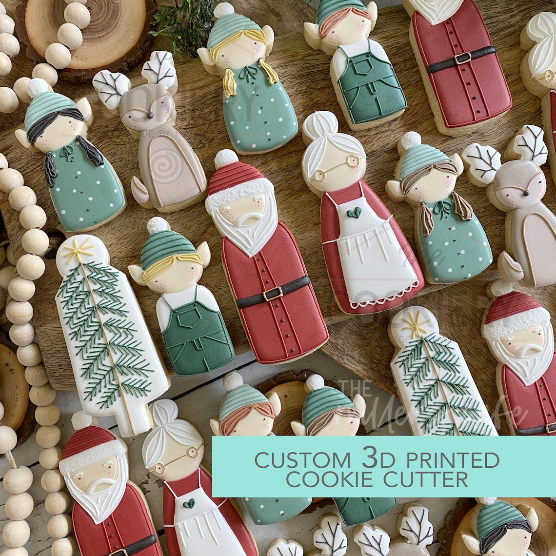 Christmas Peg Dolls Cutter Set Cookie Cutter Peg Dolls - Etsy