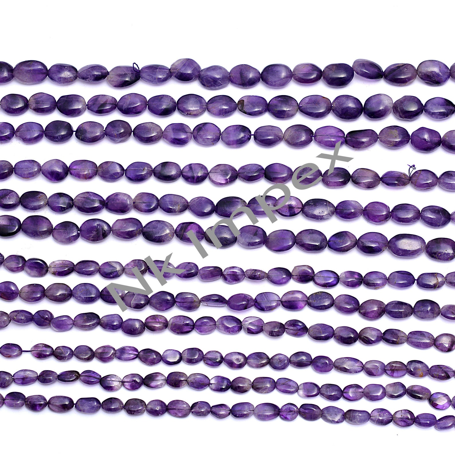 Amethyst Smooth Oval Beads, Amethyst Oval, Purple Amethyst Oval, Smooth ...