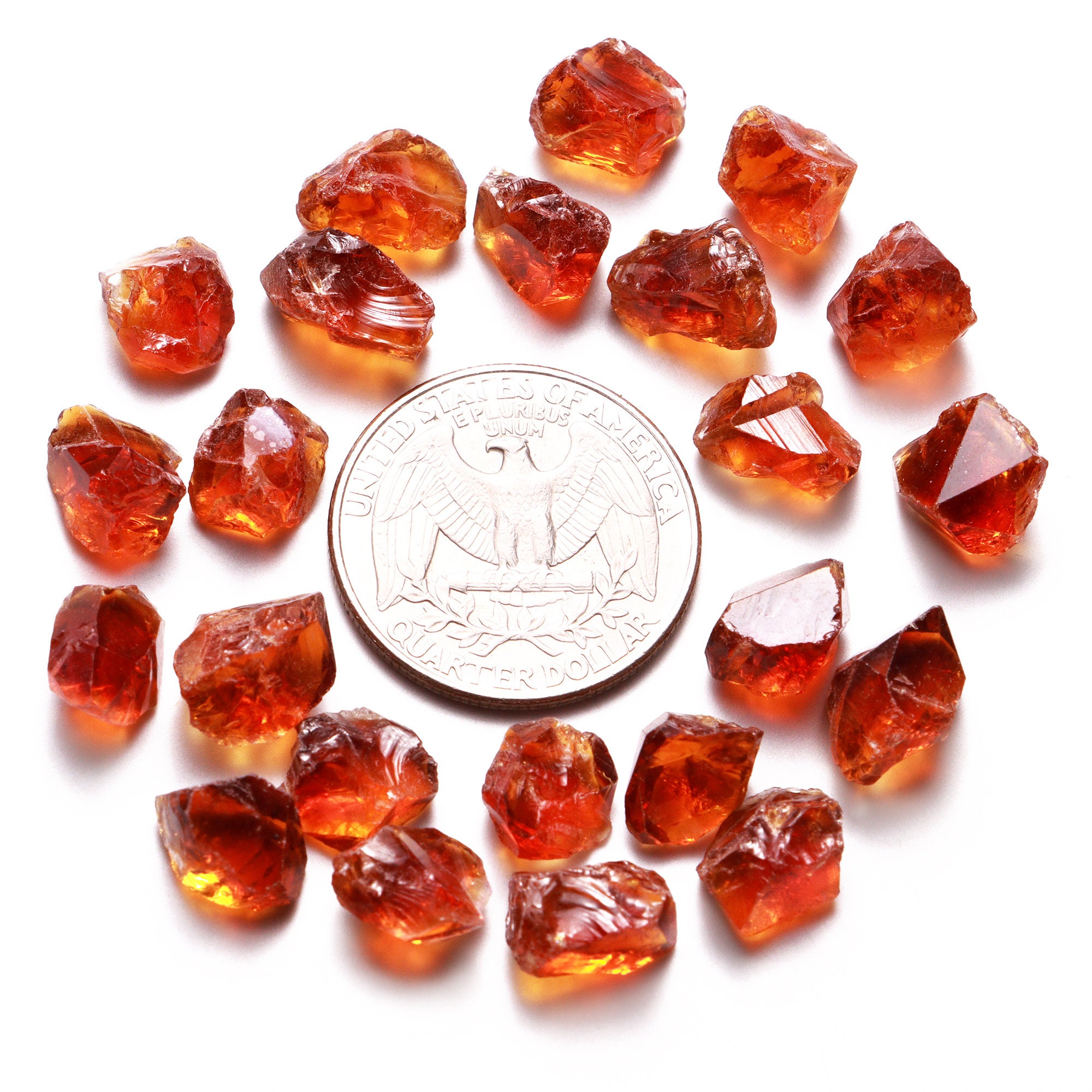 Natural Madeira Citrine Rough Loose Gemstone, 8x9 to 9x12 Mm, Raw ...
