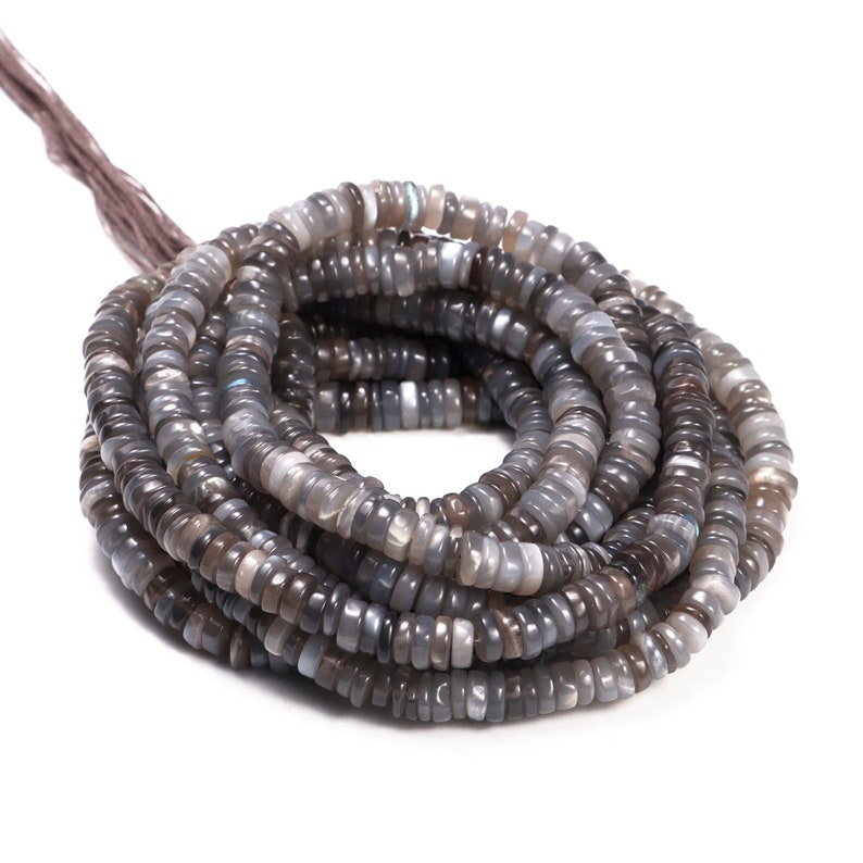 Grey Moonstone Smooth Wheels Beads Grey Moonstone Tyre Beads - Etsy