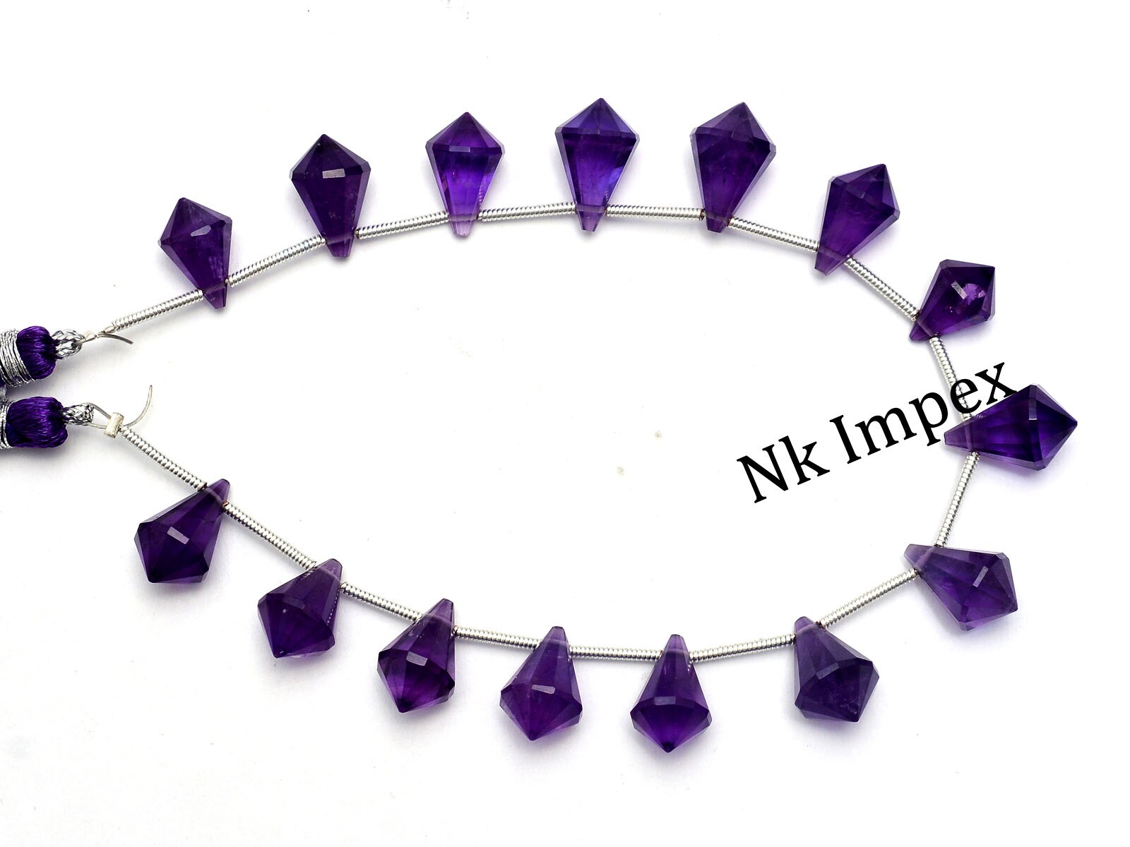 Amethyst Faceted Cone Shape Fancy Beads 6x10 Mm to 10x18 Mm - Etsy UK