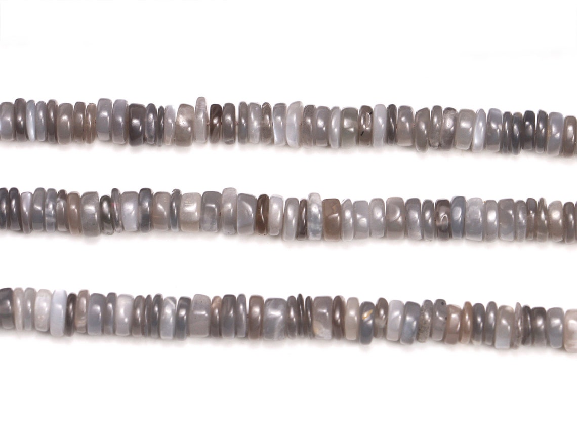 Grey Moonstone Smooth Wheels Beads Grey Moonstone Tyre Beads - Etsy