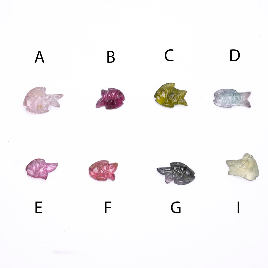 Multi Color Tourmaline Loose Fish, 100% Natural Tourmaline Fish Carving ...