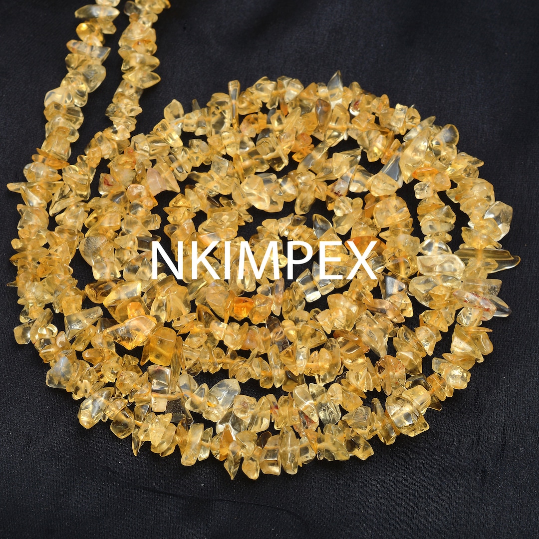 Natural Citrine Smooth Chips Beads, 4 Mm to 7 Mm, Citrine Nuggets Chips ...