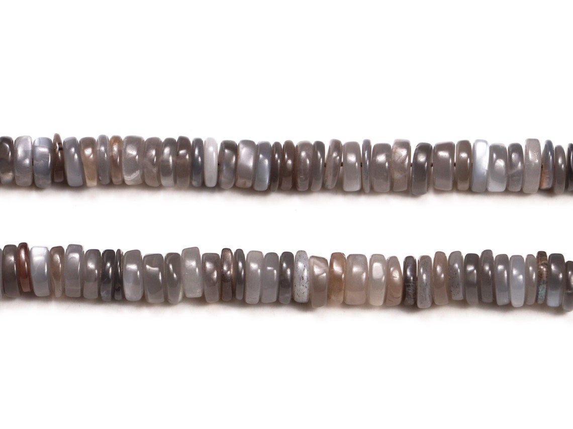 Grey Moonstone Smooth Wheels Beads Grey Moonstone Tyre Beads - Etsy