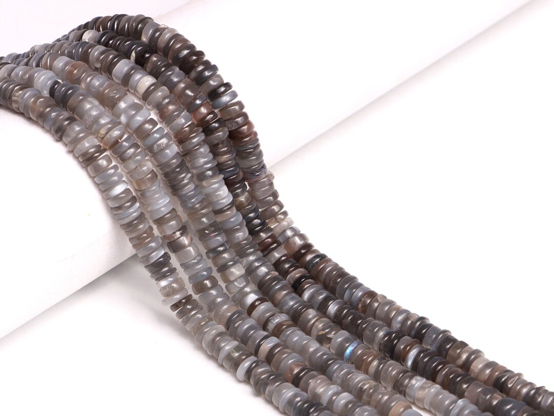 Grey Moonstone Smooth Wheels Beads Grey Moonstone Tyre Beads - Etsy