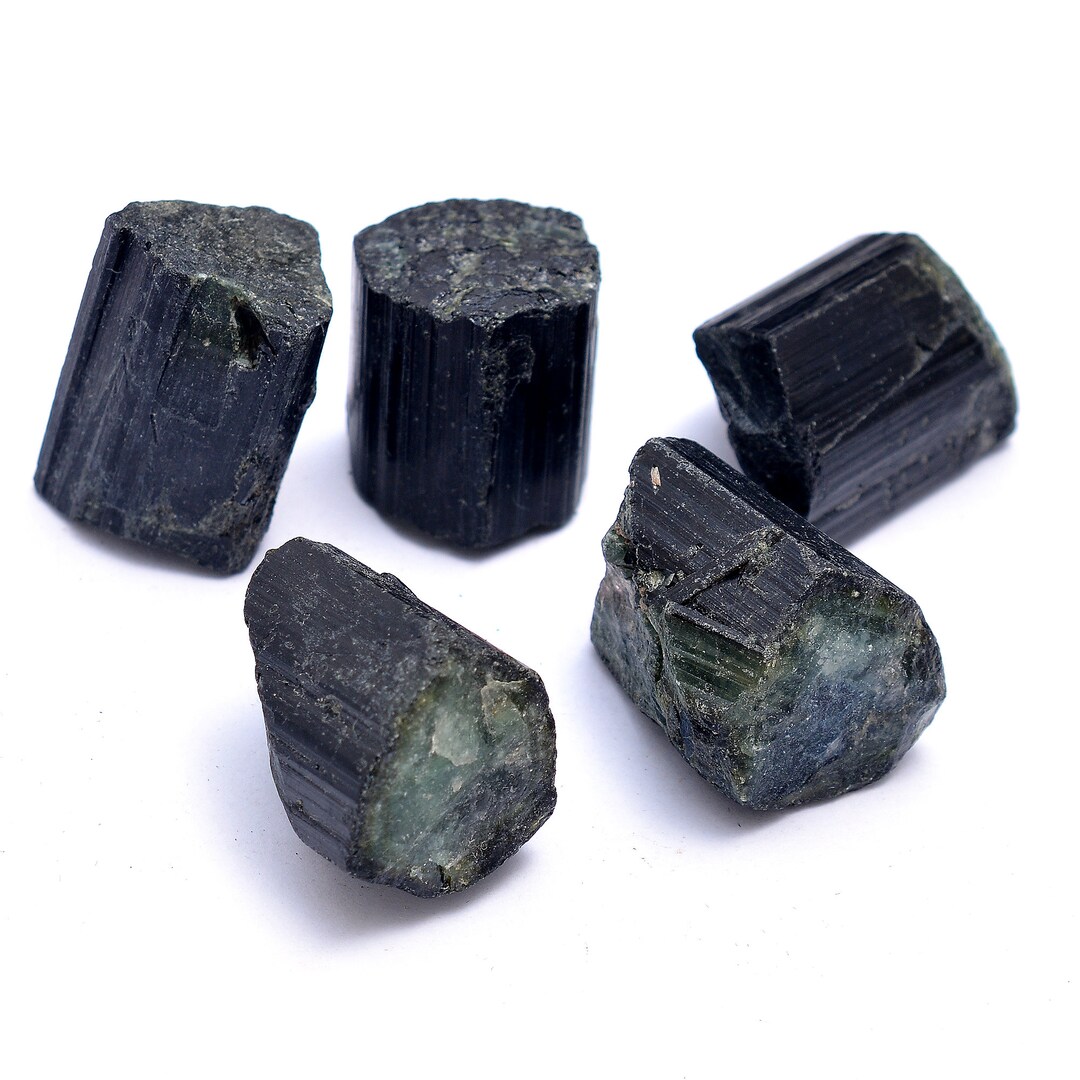 Black Tourmaline Rough Loose Gemstone, Tourmaline Rough Pendant ...