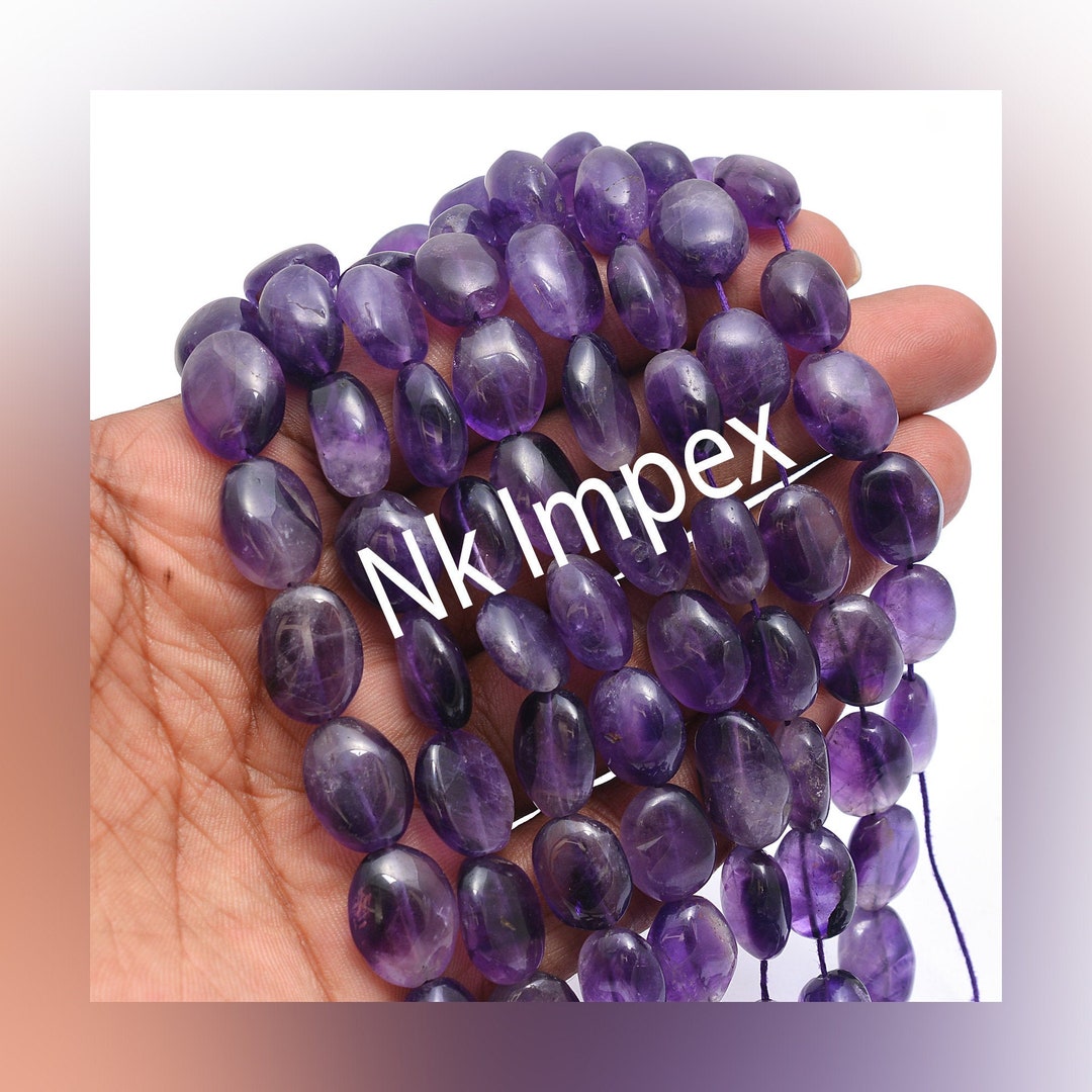 Amethyst Smooth Oval Beads, Amethyst Oval, Purple Amethyst Oval, Smooth ...