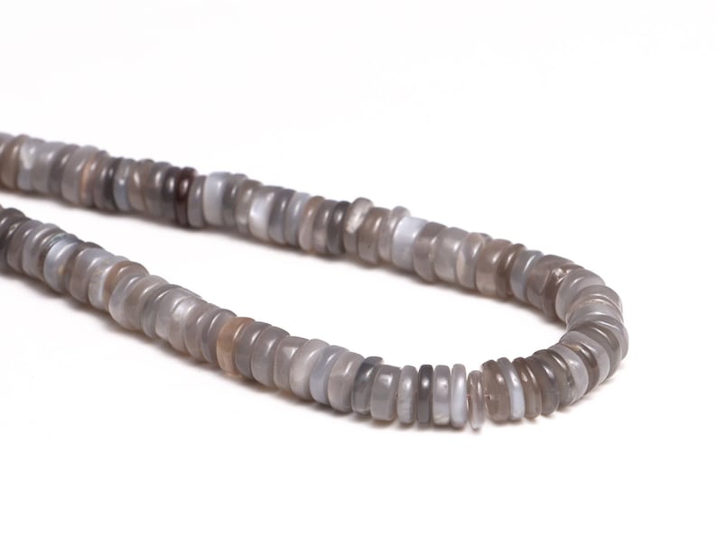 Grey Moonstone Smooth Wheels Beads Grey Moonstone Tyre Beads - Etsy