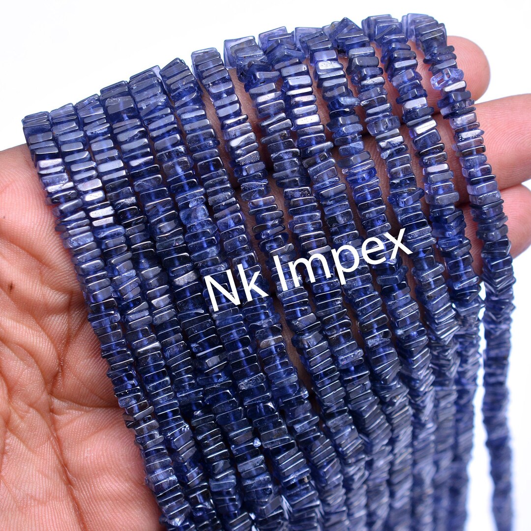 Iolite Smooth Square Beads, Iolite Square, Purple Iolite Square, Iolite ...
