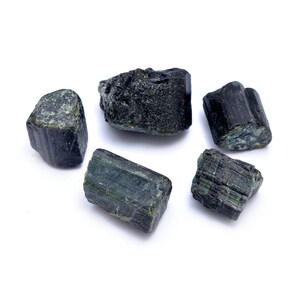 Black Tourmaline Rough Loose Gemstone, Tourmaline Rough Pendant ...