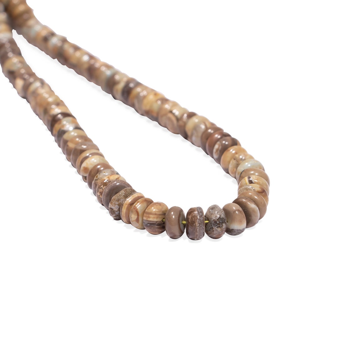 Rare Brown Color Opal Smooth Rondelle Beads, 9 to 10mm, Jewelry Making ...
