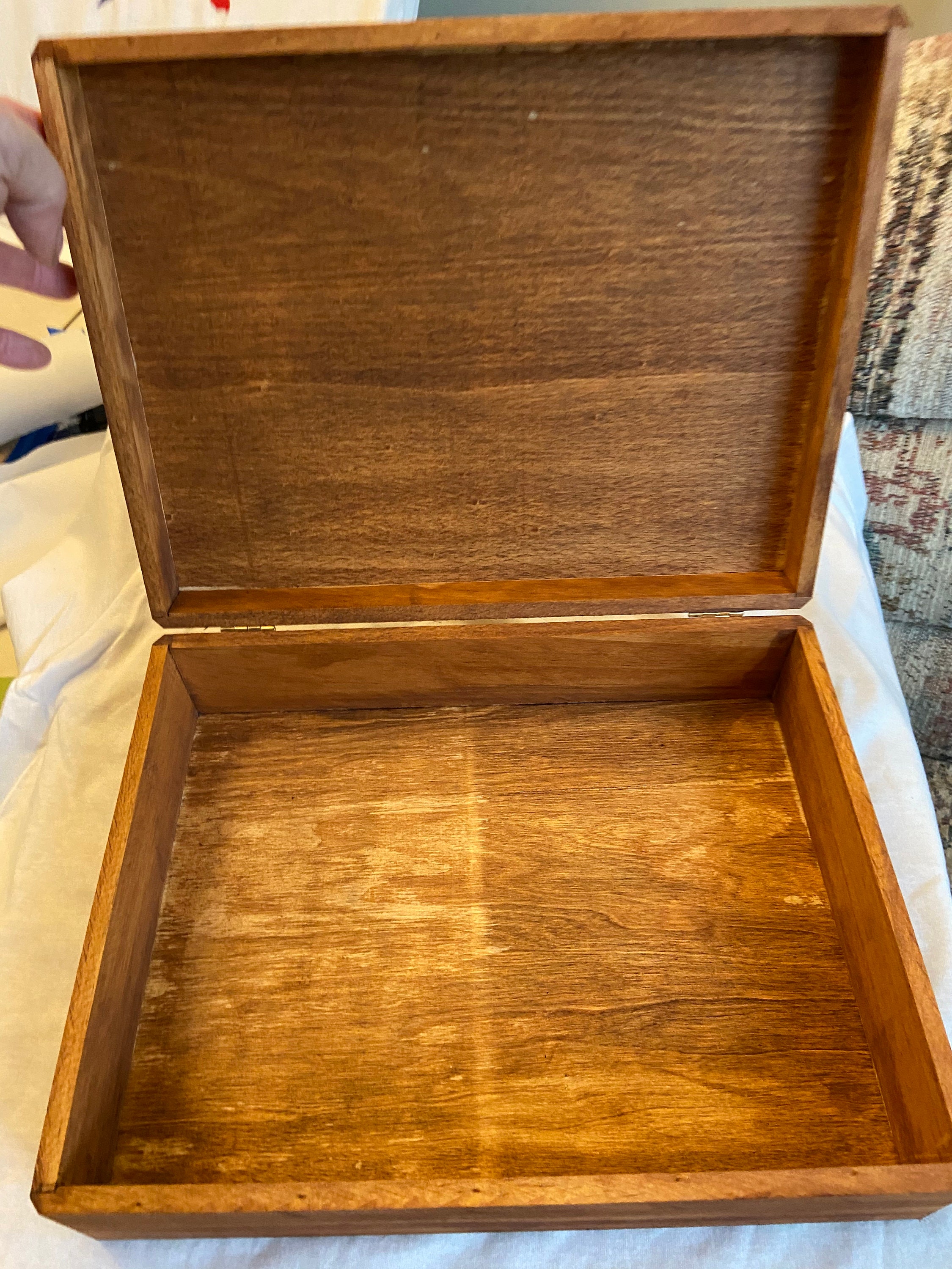 Custom Stained and Painted on Box With Brown Stain on Box and Says ...