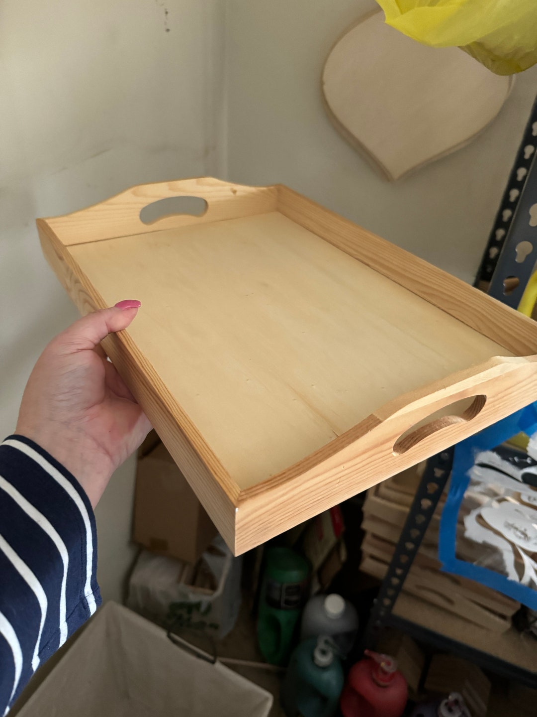 Wood Unfinished Serving Trays - Set of 3 - Etsy