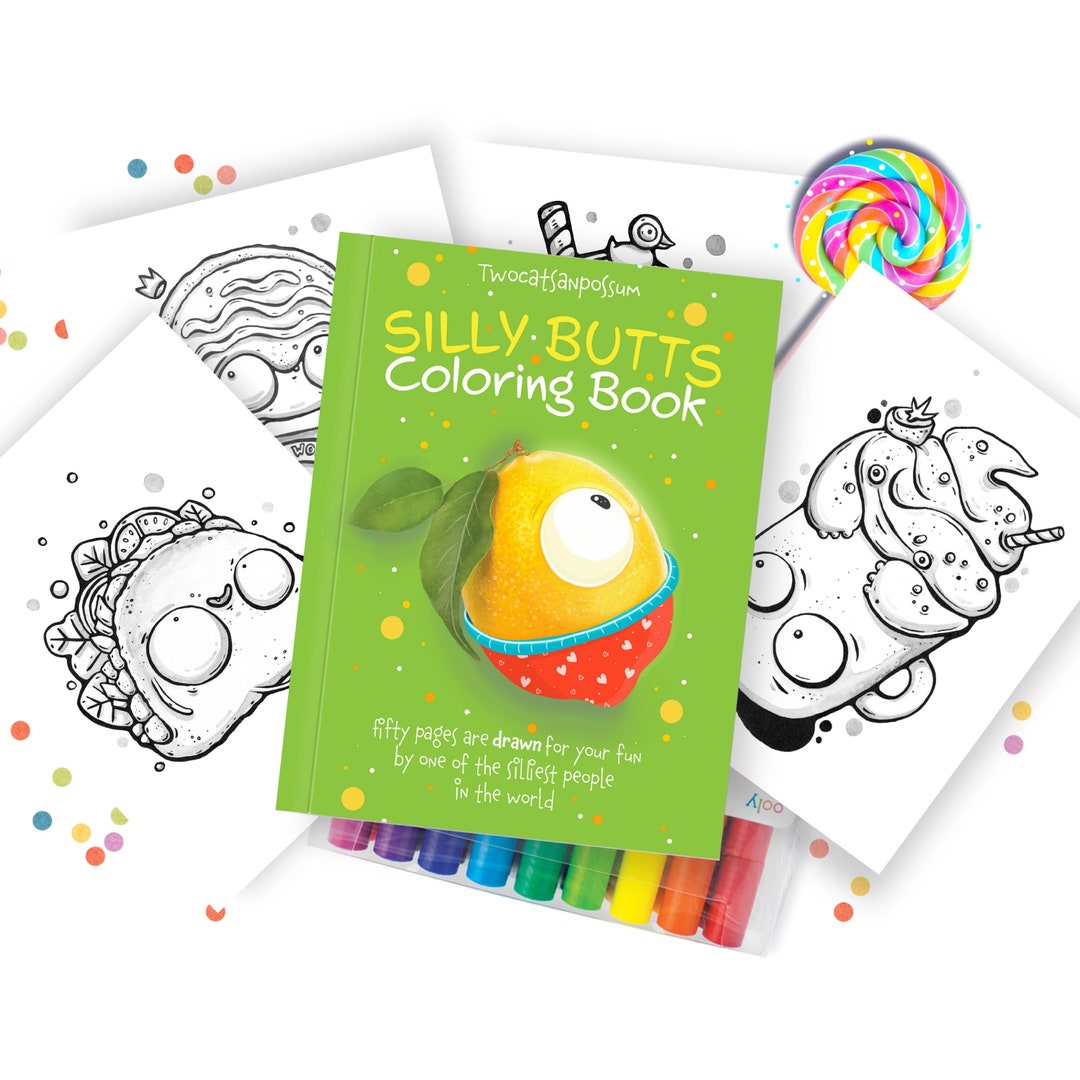 Family Fun Day Cartoon Coloring Book - Digital Download With 50 Cute ...