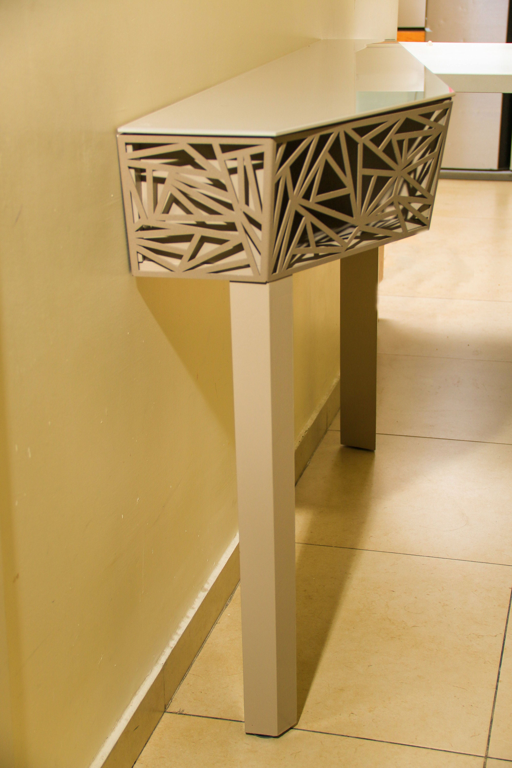 Console Table- Triangle Console With Drawer. Chay Chen. - Etsy