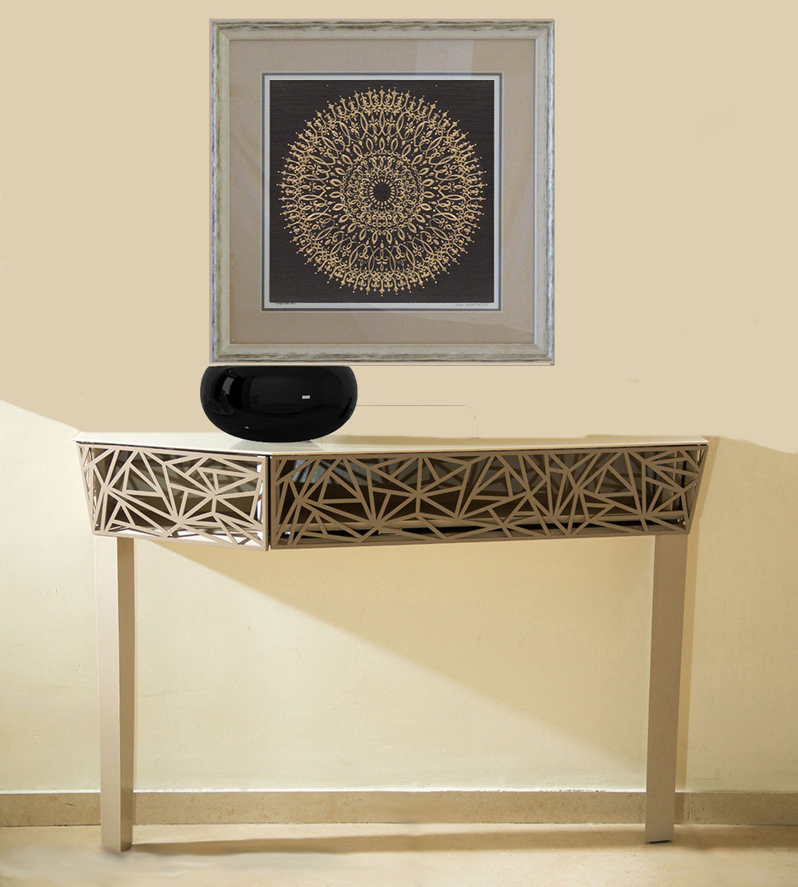 Console Table- Triangle Console With Drawer. Chay Chen. - Etsy