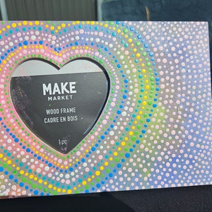 Radiant Hearts: Colorful Dot Art Heart-shaped Picture Frame - Etsy Canada
