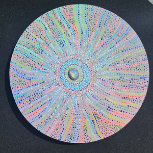 Radiant Spectrum: Handcrafted Circular Dot Mandala Art - Etsy