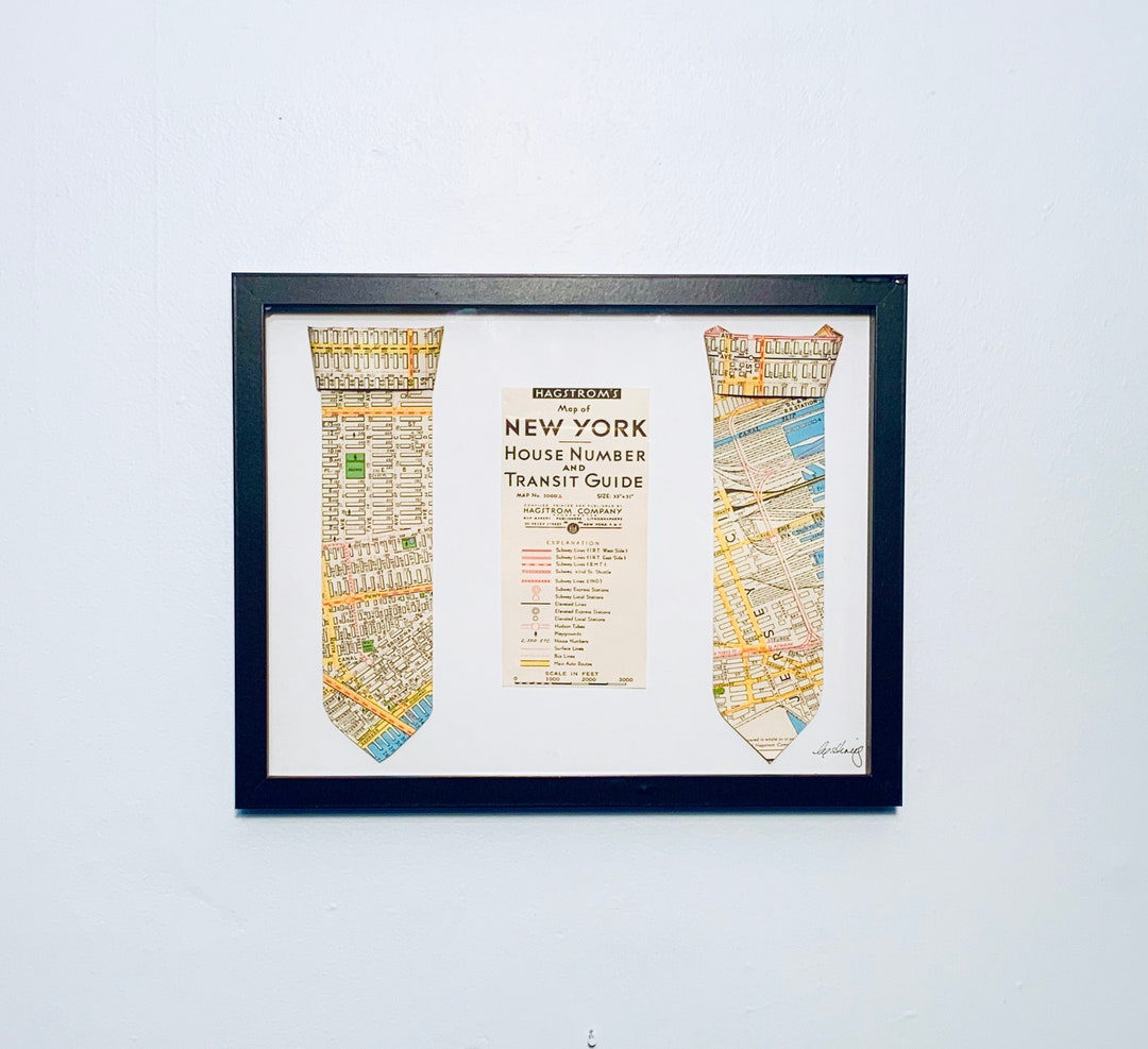 NYC Street Map Ties Hand Folded Map Mens Boys Ties Picture & - Etsy