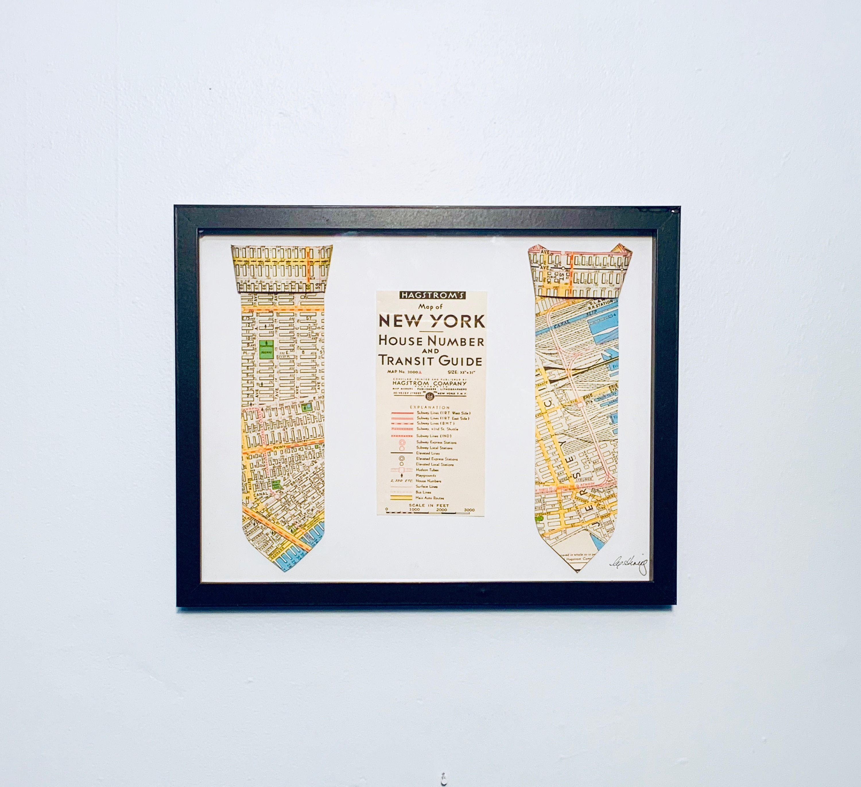 NYC Street Map Ties Hand Folded Map Mens Boys Ties Picture & | Etsy