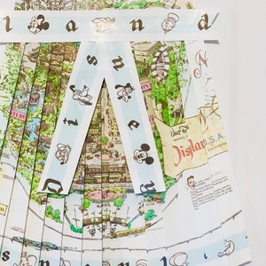 Disney Land Vintage Map Printed Paper Dress. Hand Folded Dress Picture ...