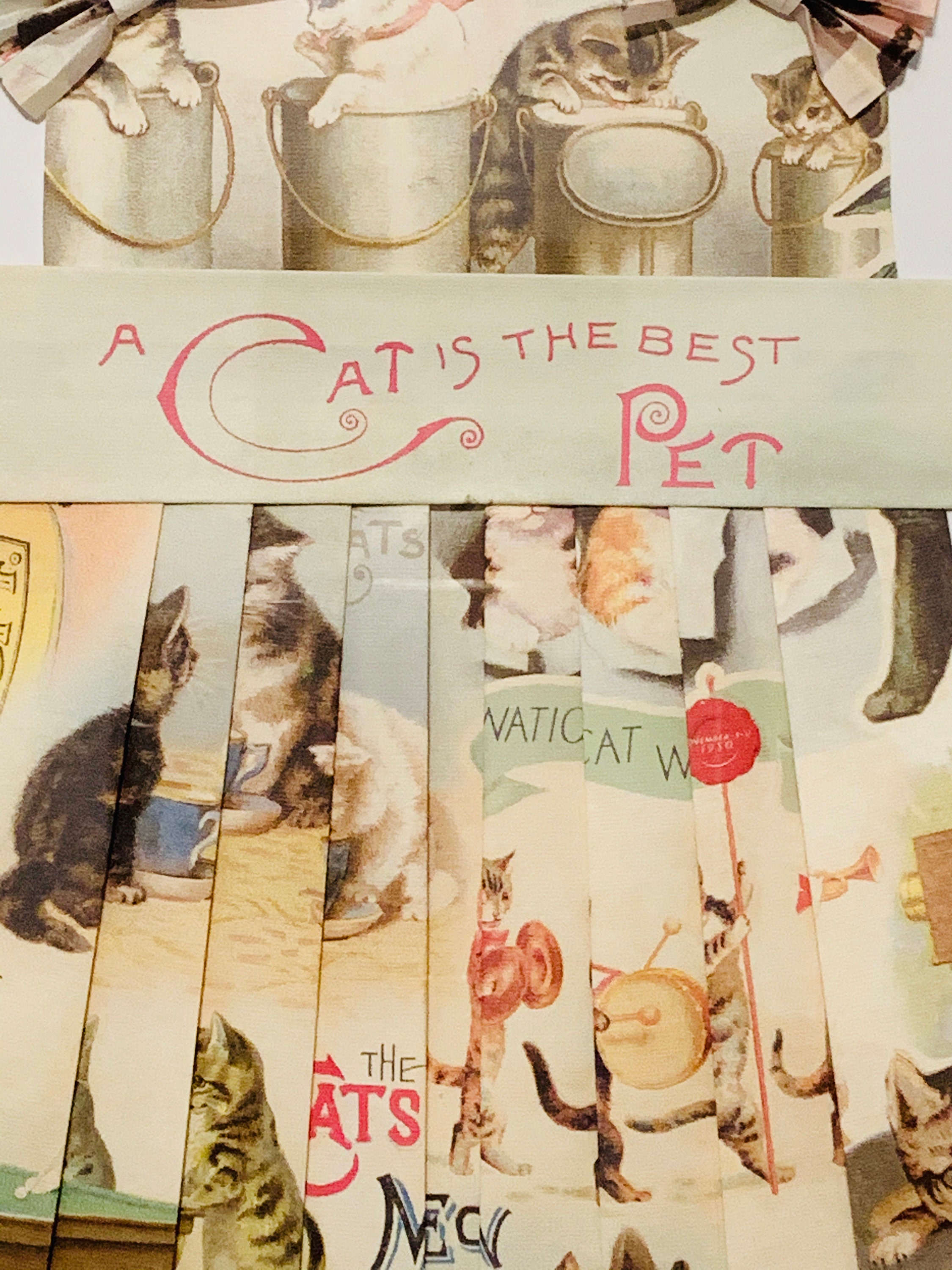 Cats Vintage Printed Paper Dress. Hand Folded Dress Picture & Wall ...