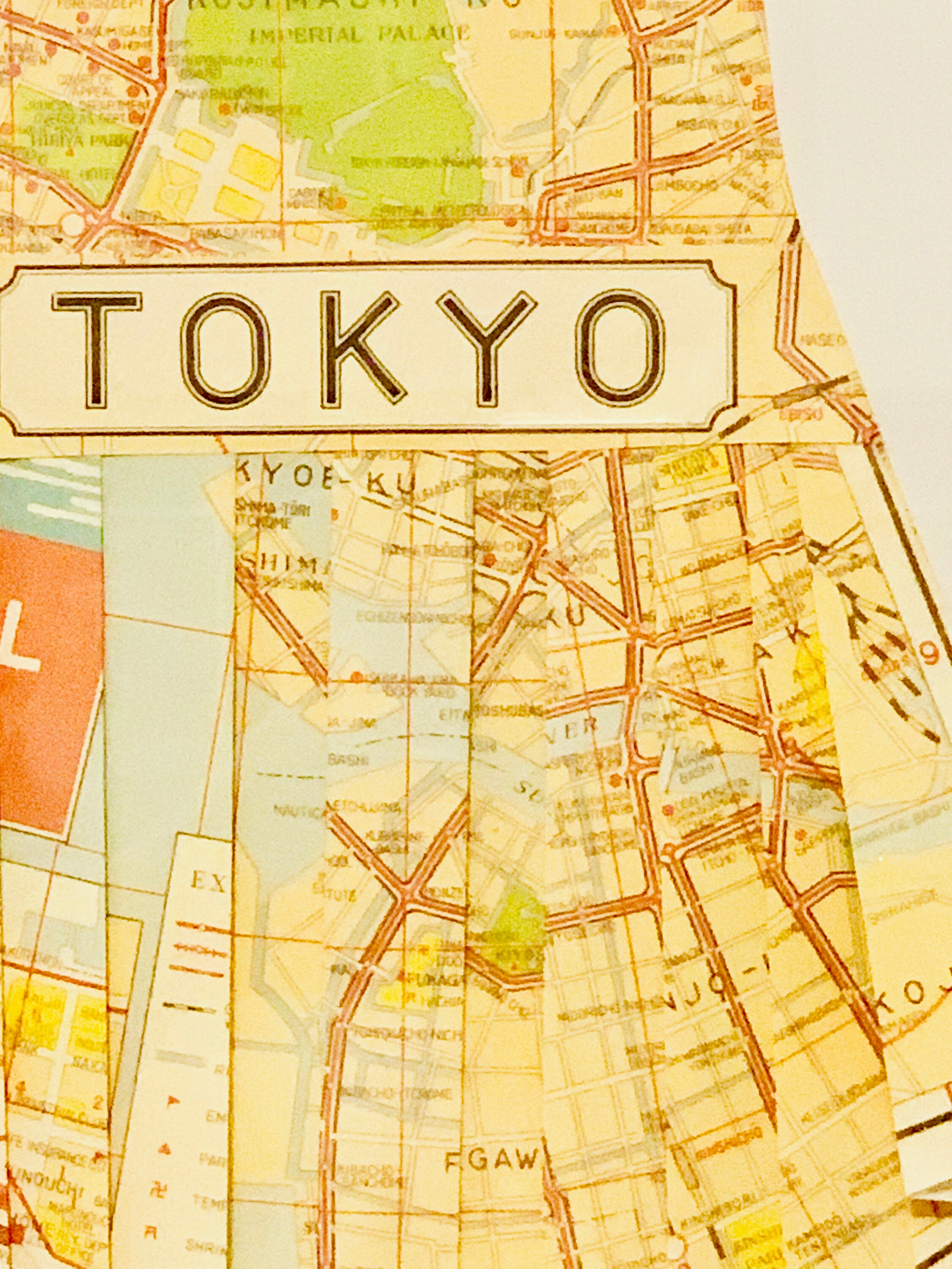 Tokyo, Japan Hand Folded Map Origami Dress Picture & Wall Hanging ...