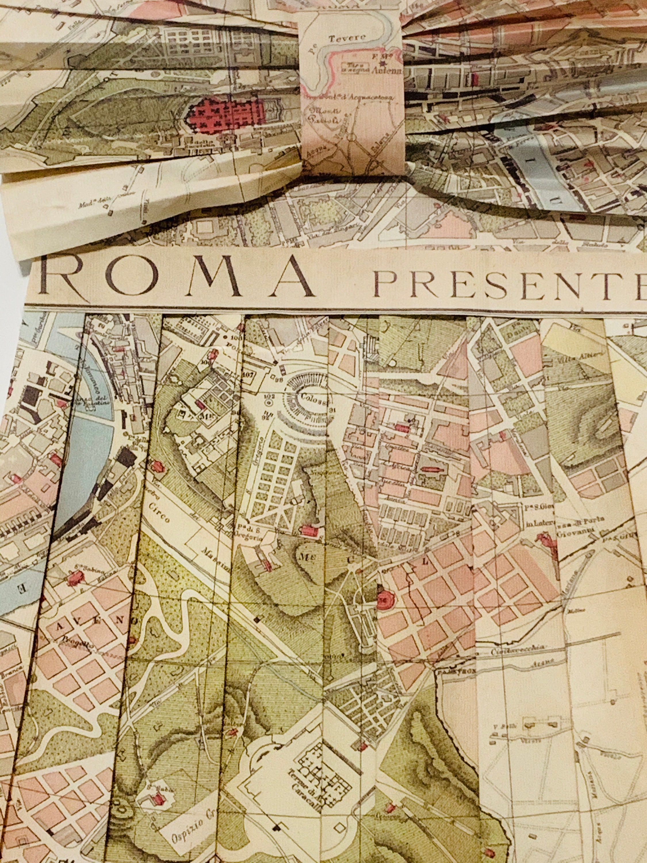 Rome Roma Italy Map Printed Paper Dress. Hand Folded Dress - Etsy