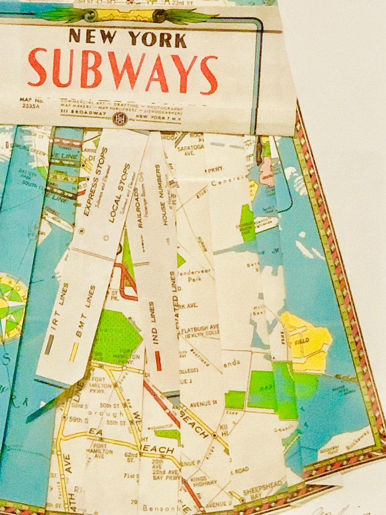 NYC Subway Map Hand Folded Map Origami Dress Picture & Wall Hanging ...