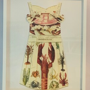 Crustaceans Hand Folded Paper Dress: White Shadow Box Frame Included - Etsy