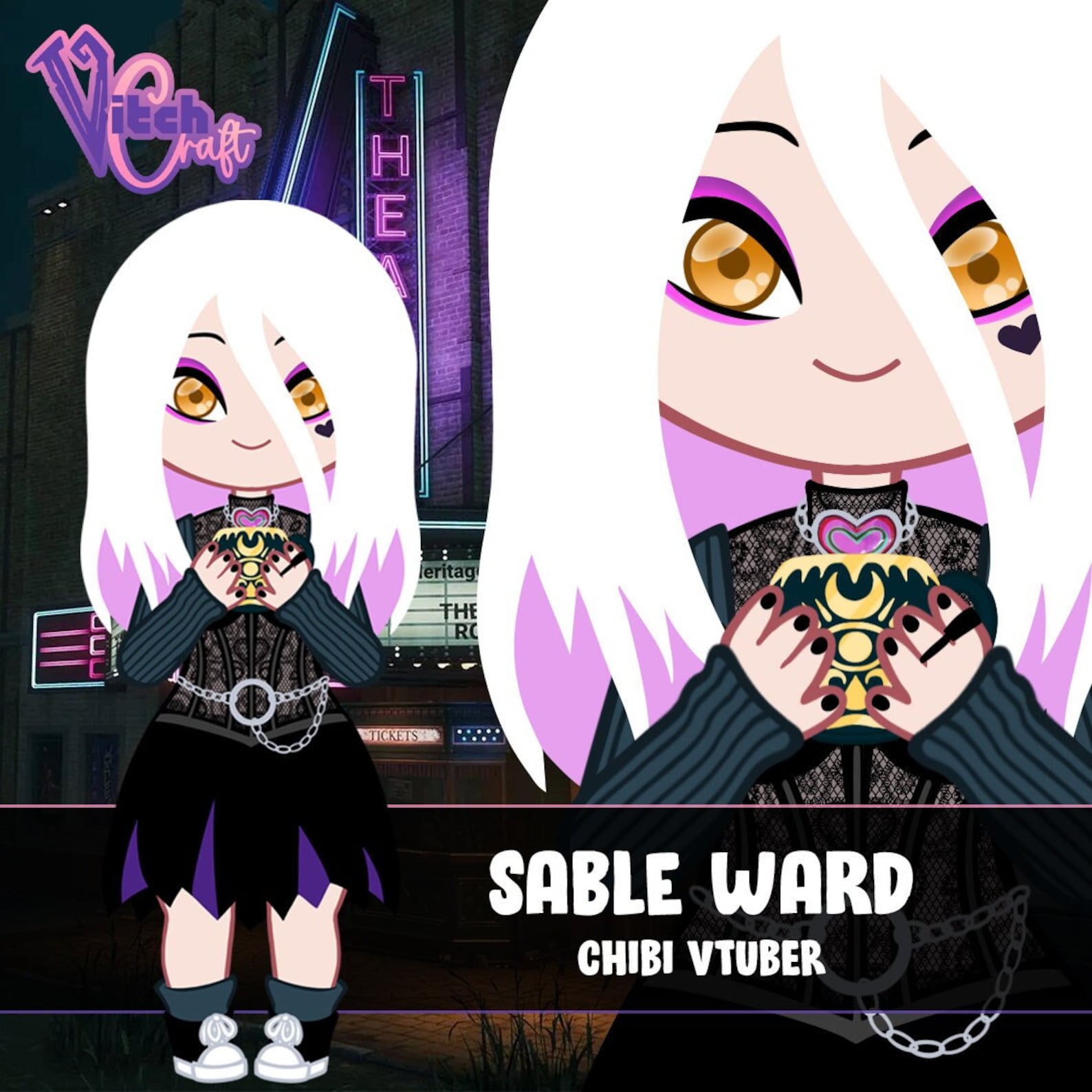 Sable Ward [chibi Vtuber] - Etsy