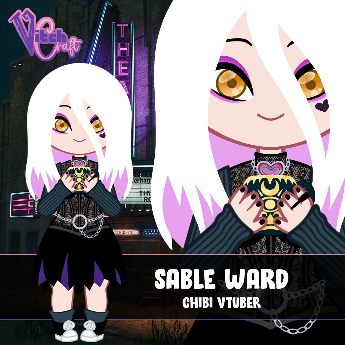 Sable Ward [chibi Vtuber] - Etsy
