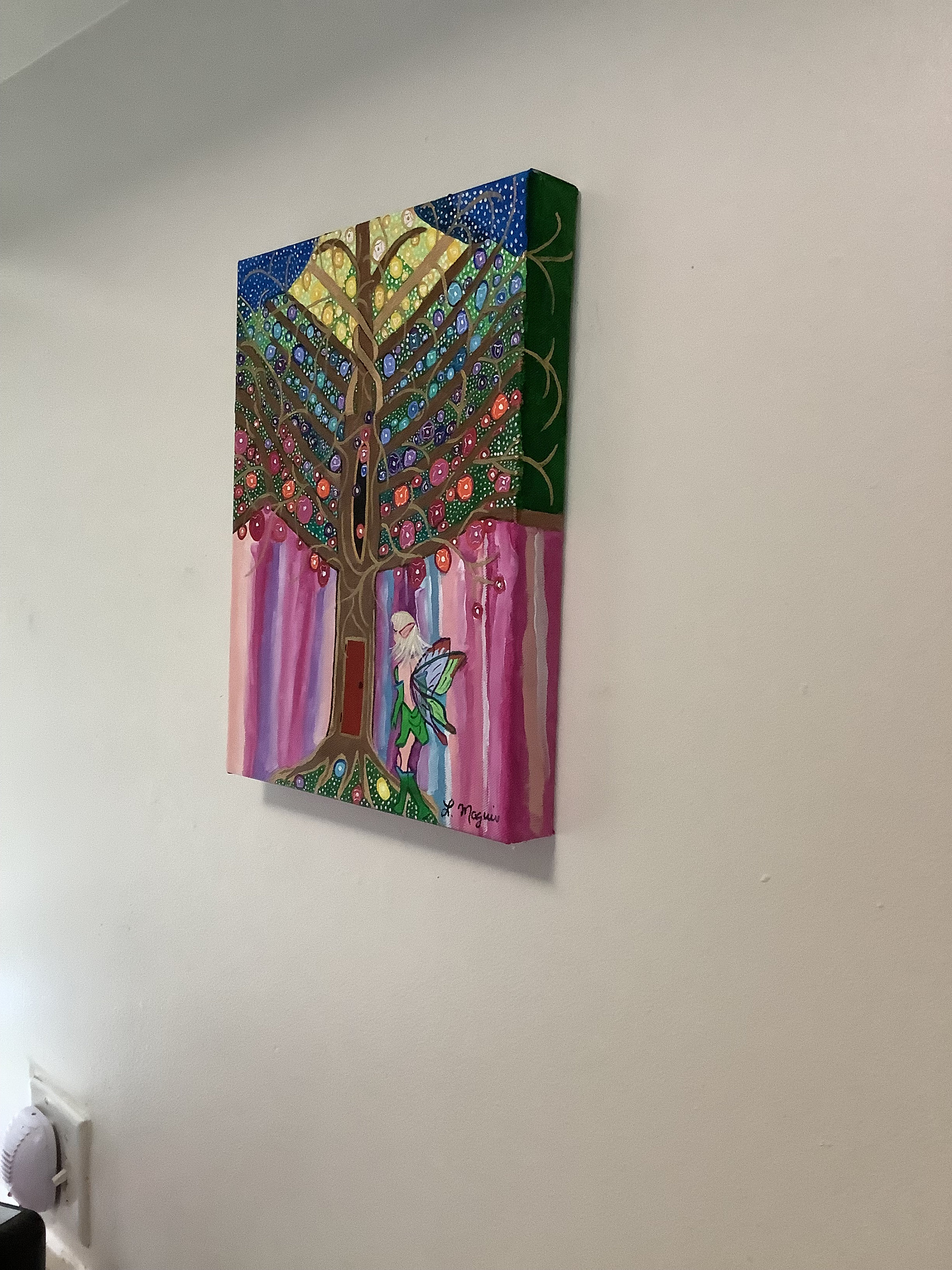 The Magic Fairy Tree - Original Acrylic Painting by Lisa Maguire - Etsy
