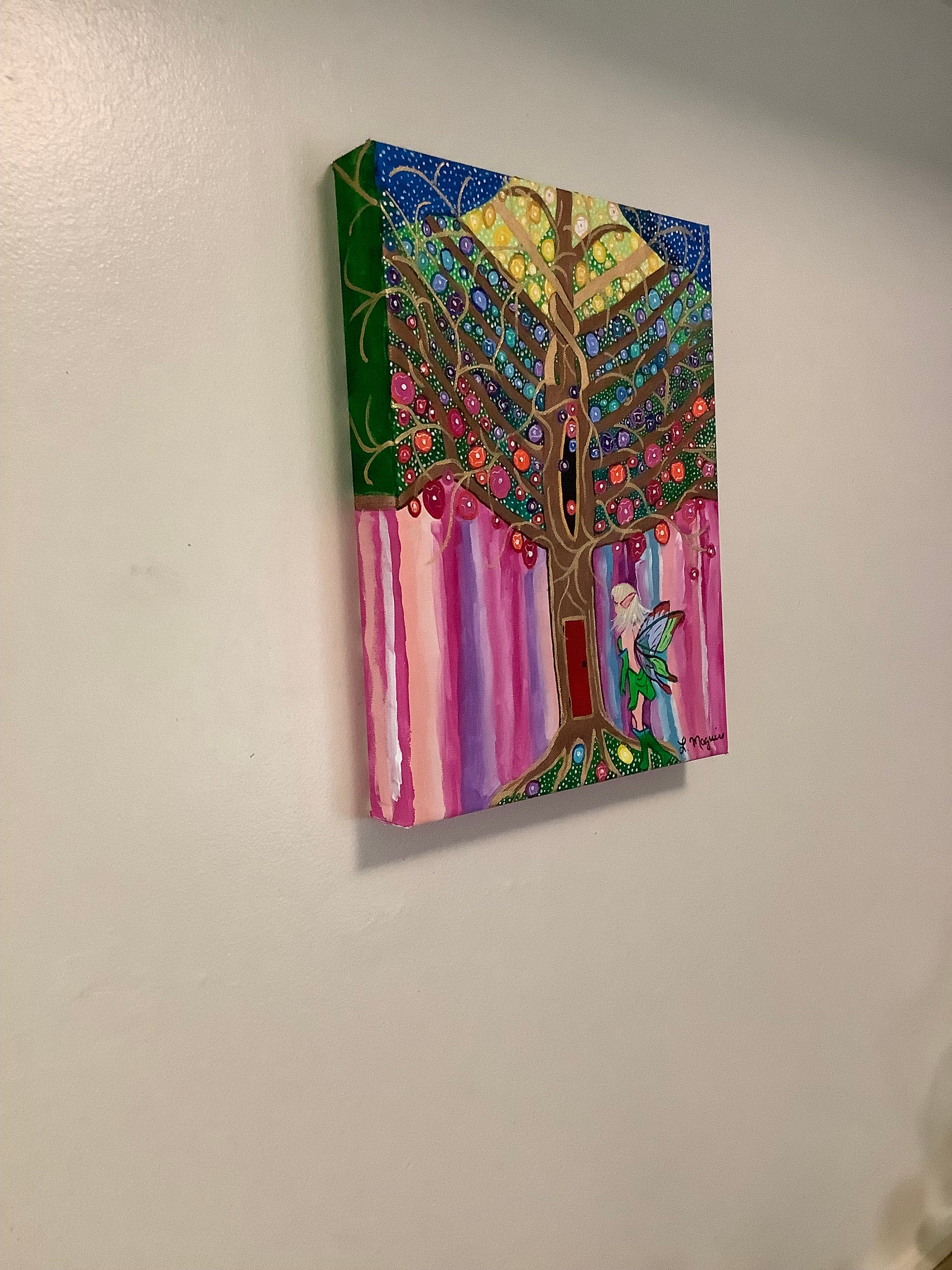 The Magic Fairy Tree - Original Acrylic Painting by Lisa Maguire - Etsy