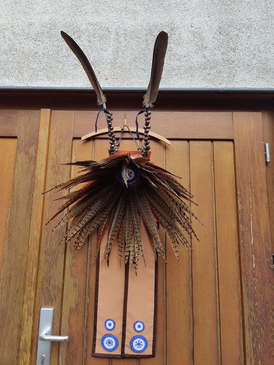 Vintage Man's Round Bustle or Chicken Dance Bustle, Adult Size, Powwow ...