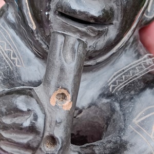 Vintage Precolumbian Reproduction Vessel With Figurine, Inka or Maya ...