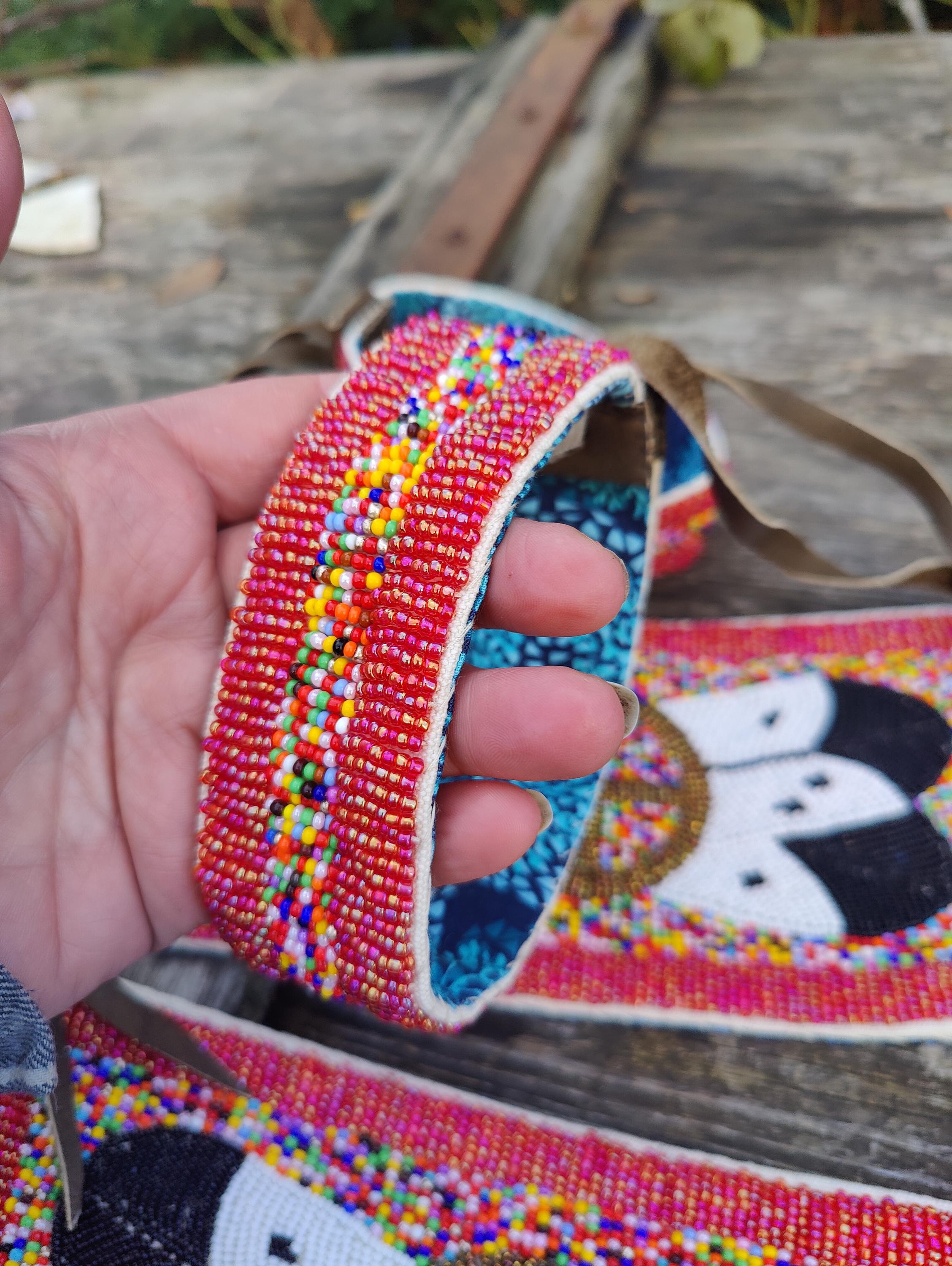 Woodland Style Beaded Cuffs and Arm Bands, Powwow Beadwork, Powwow ...