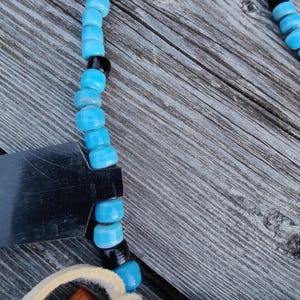 Wild West Inspired Amulet Necklace, Vintage, Horn Pendants and Crow ...