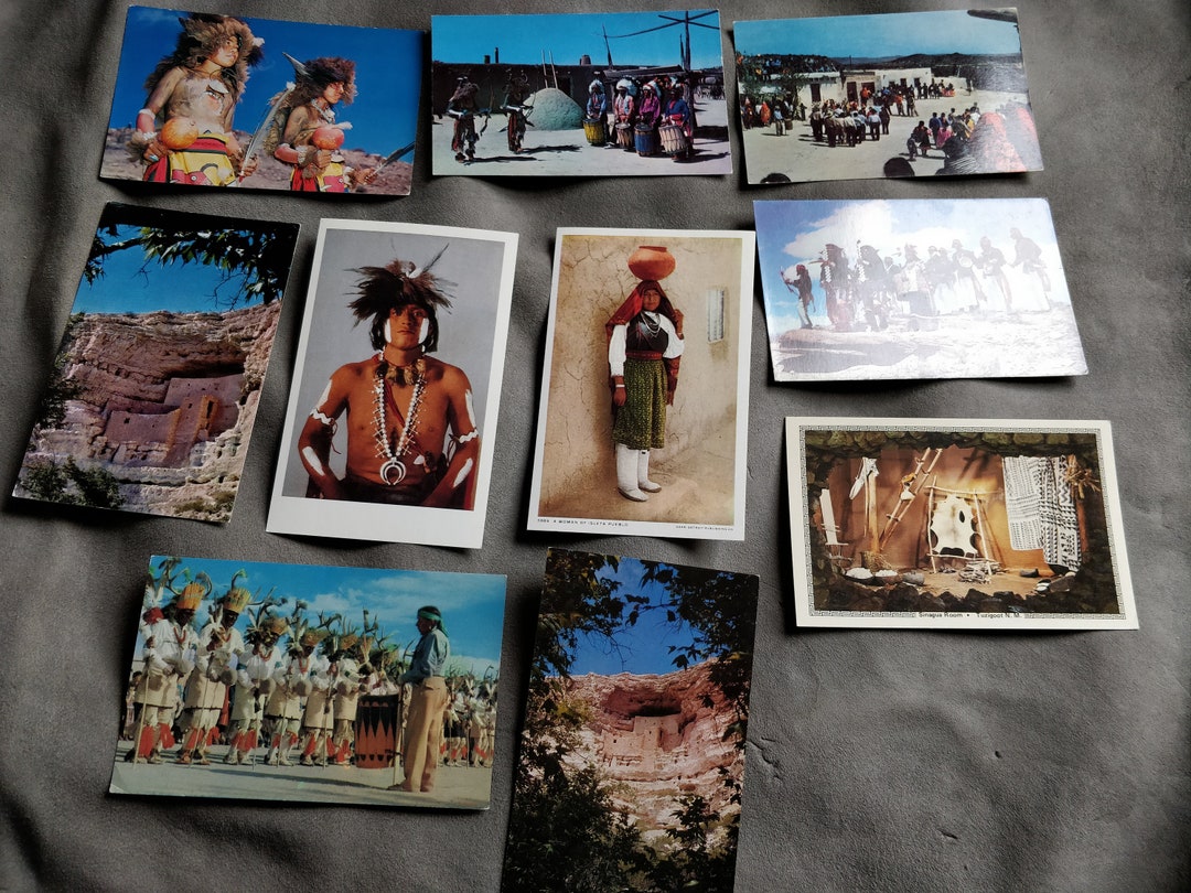 Set Vintage Native American Post Cards, Pueblo, Cliff Dwellings, Pueplo ...