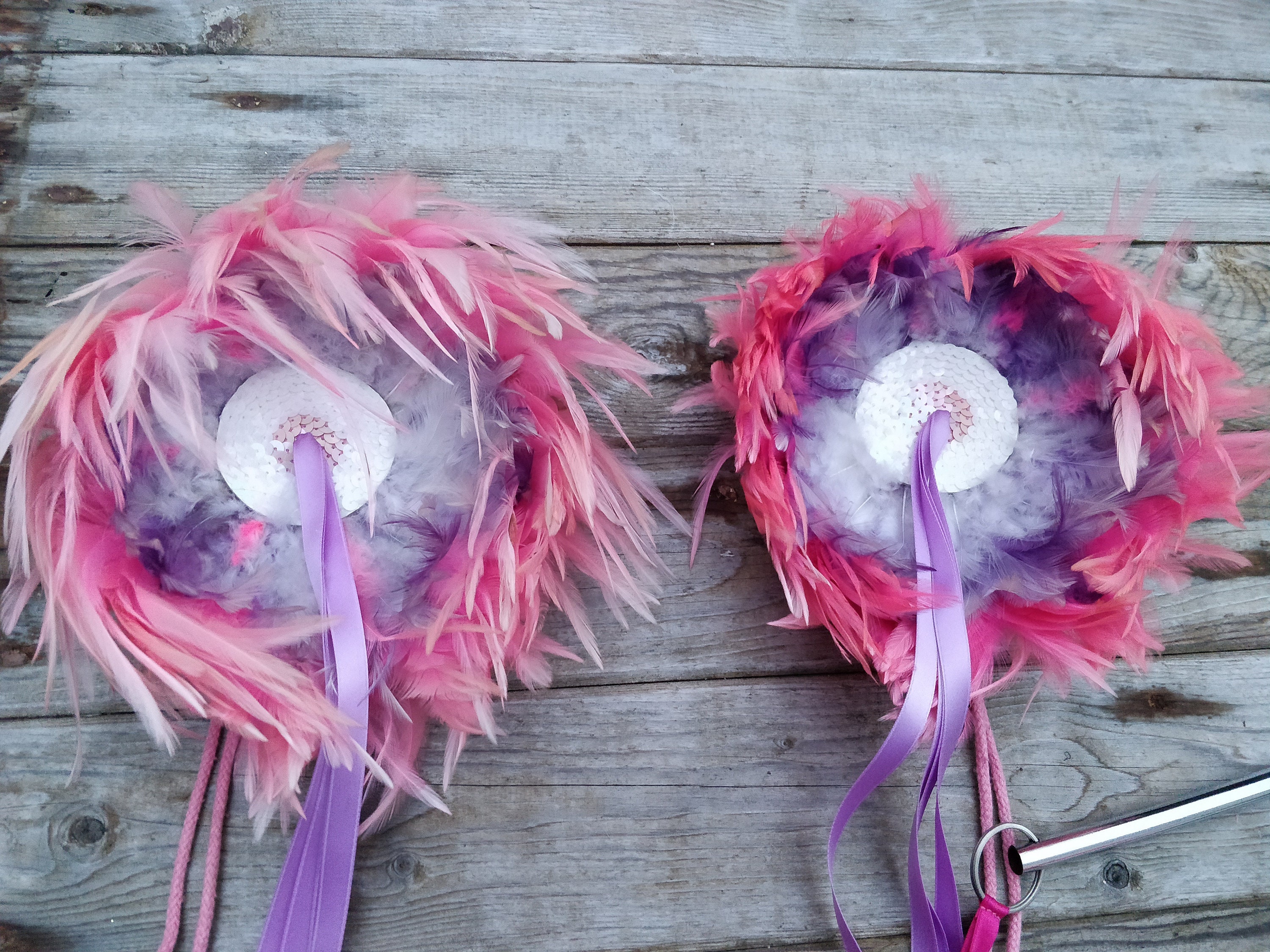 Small Man's Fancy Arm Rosettes and Staffs, Juniors, Vintage, Pink ...
