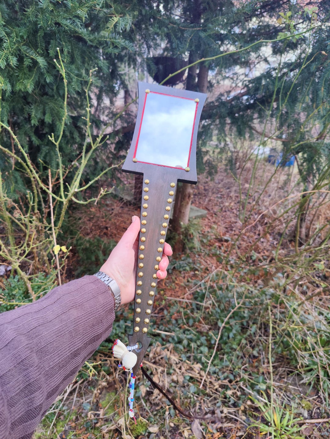 Hand Mirror for Powwow Dancing, Mans Traditional,chicken Dance Regalia ...