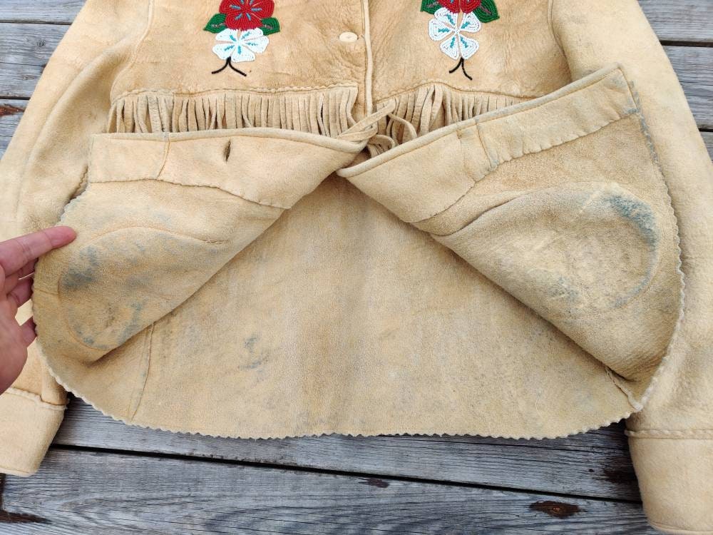 Small Adults Size Cree Moose Hide Jacket Ca 1970-90 Native - Etsy