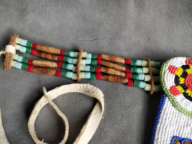 Beaded Choker Native American Style Beaded Necklace Powwow - Etsy
