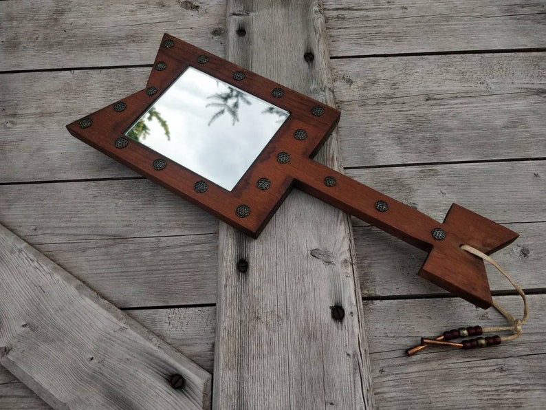 Native American Inspired Hand Mirror Dance Mirror Chicken - Etsy