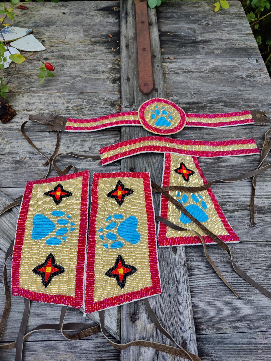 Chicken or Man's Traditional Regalia, Powwow Dance , Adult Size, Beaded ...