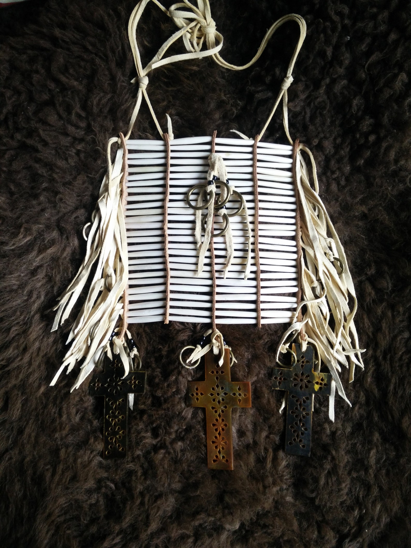 Comanche or Kiowa Style Breast Plate Early Reservation Style - Etsy