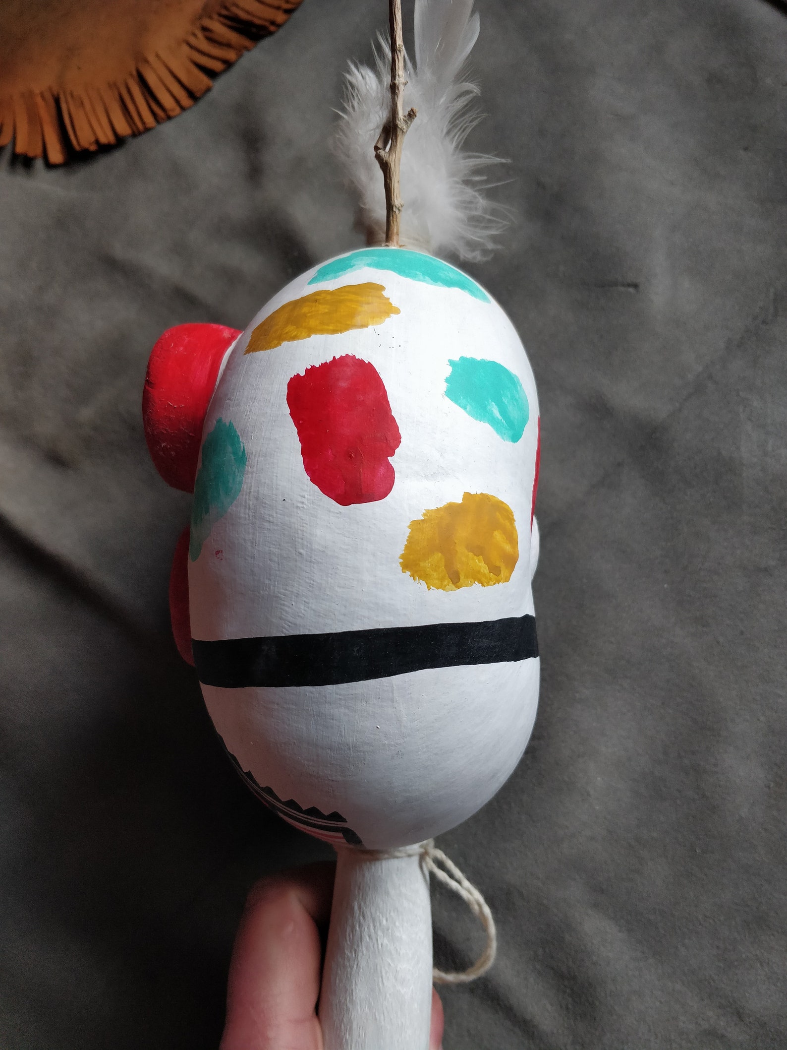 Vintage Hopi Gourd Rattle Kachina Katsinam Native American - Etsy